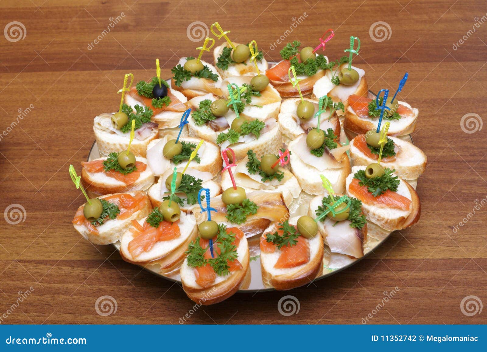 Open sandwiches stock photo. Image of green, delicious - 11352742