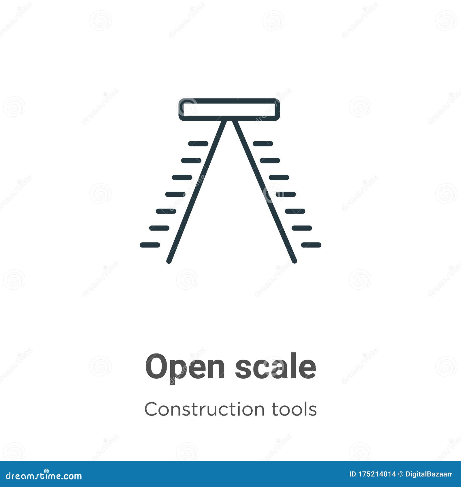 Open Scale Outline Vector Icon. Thin Line Black Open Scale Icon, Flat ...
