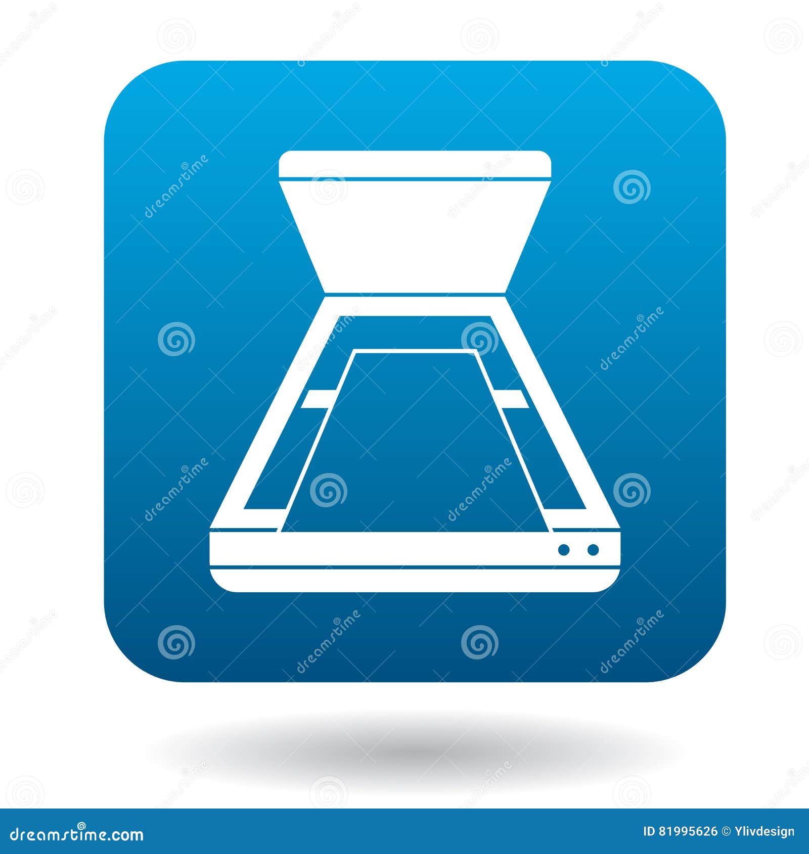 Open Scanner Icon in Simple Style Stock Vector - Illustration of modern ...