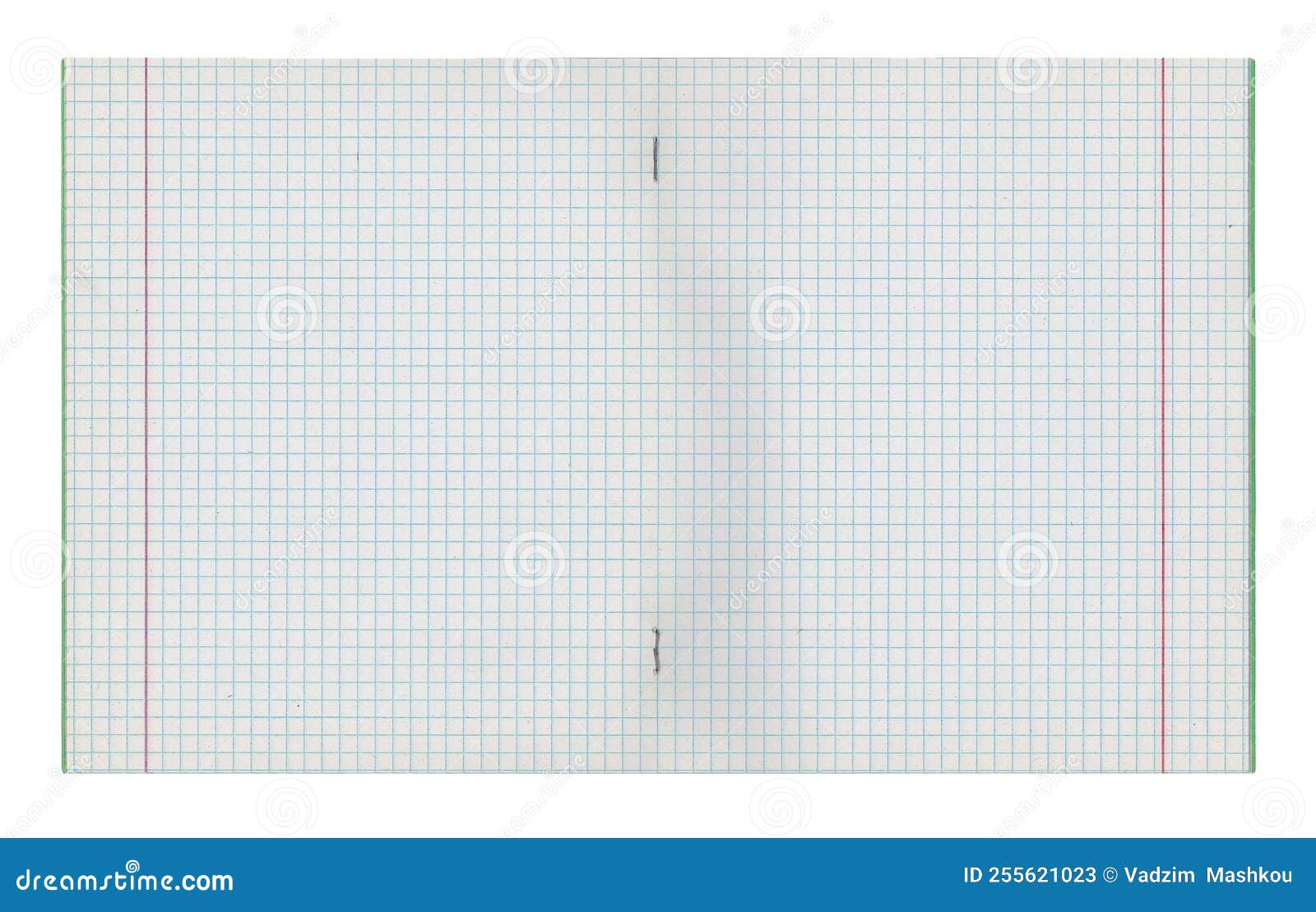 Open School Notebook in a Cage Close-up. Page Stock Image - Image of ...