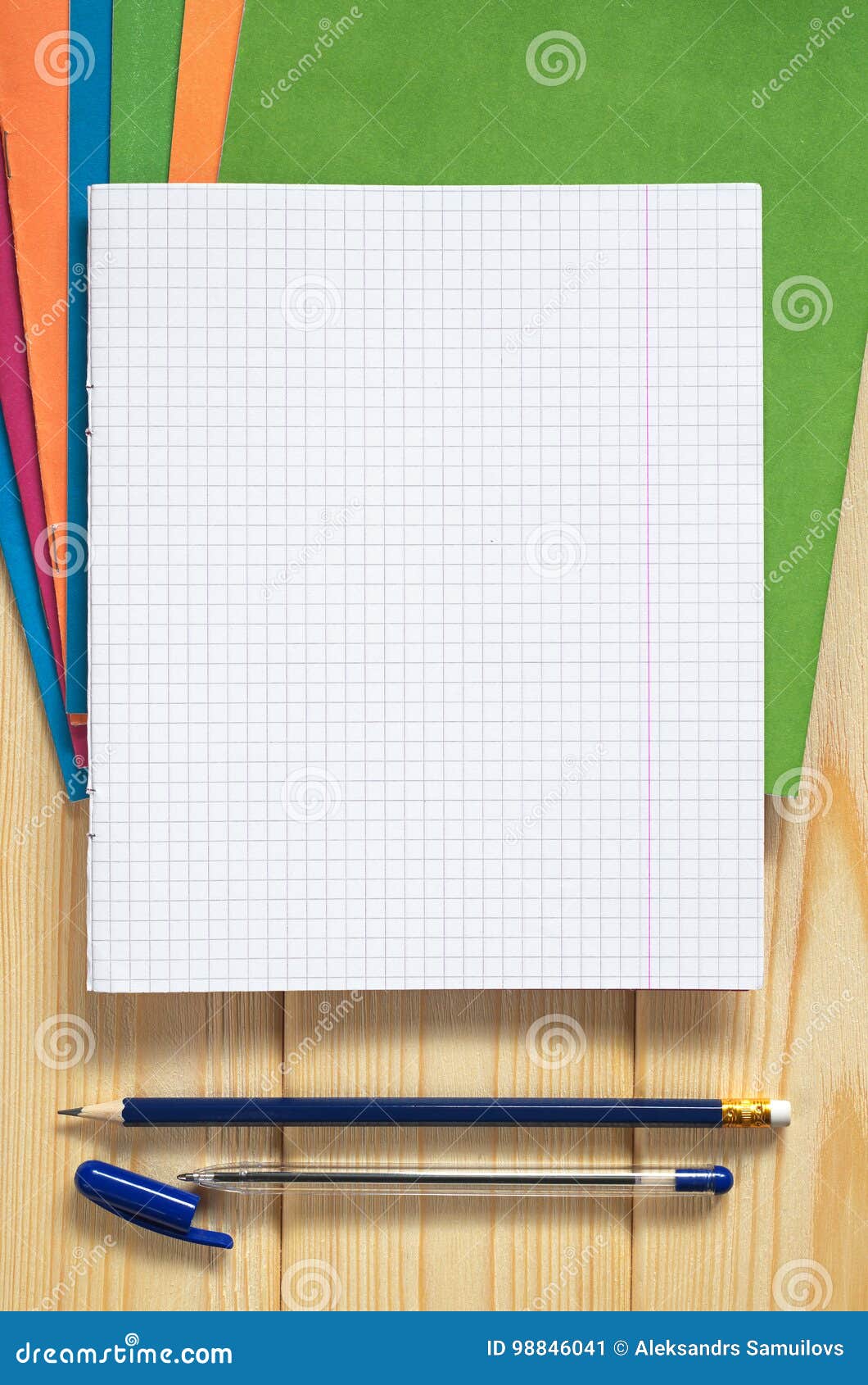 Open school notebook stock image. Image of space, empty - 98846041