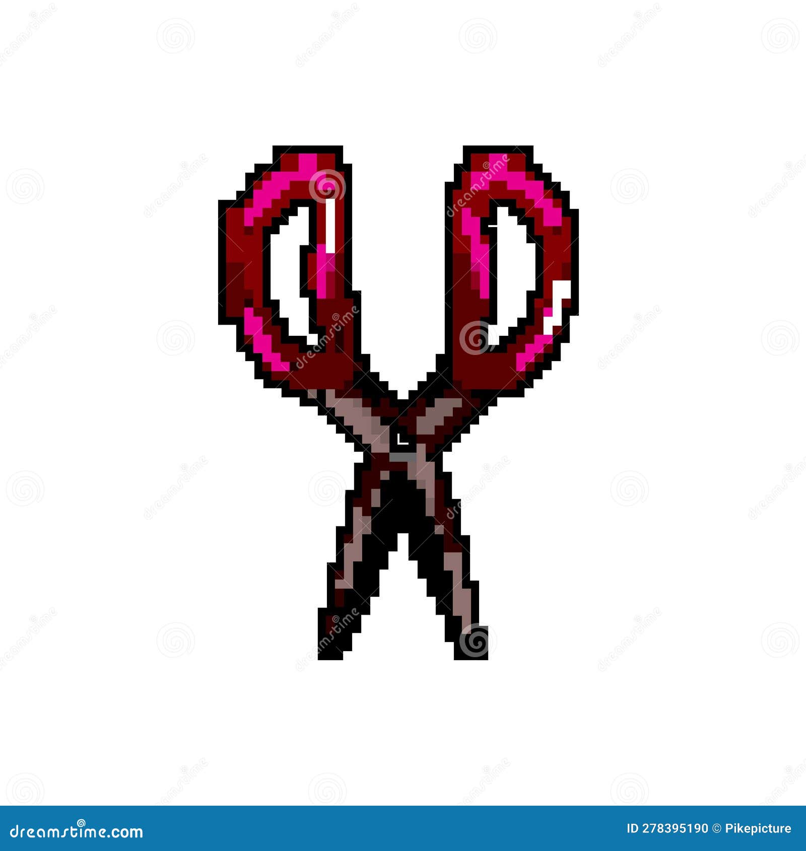 Open Scissor Cut Game Pixel Art Vector Illustration Stock Vector ...