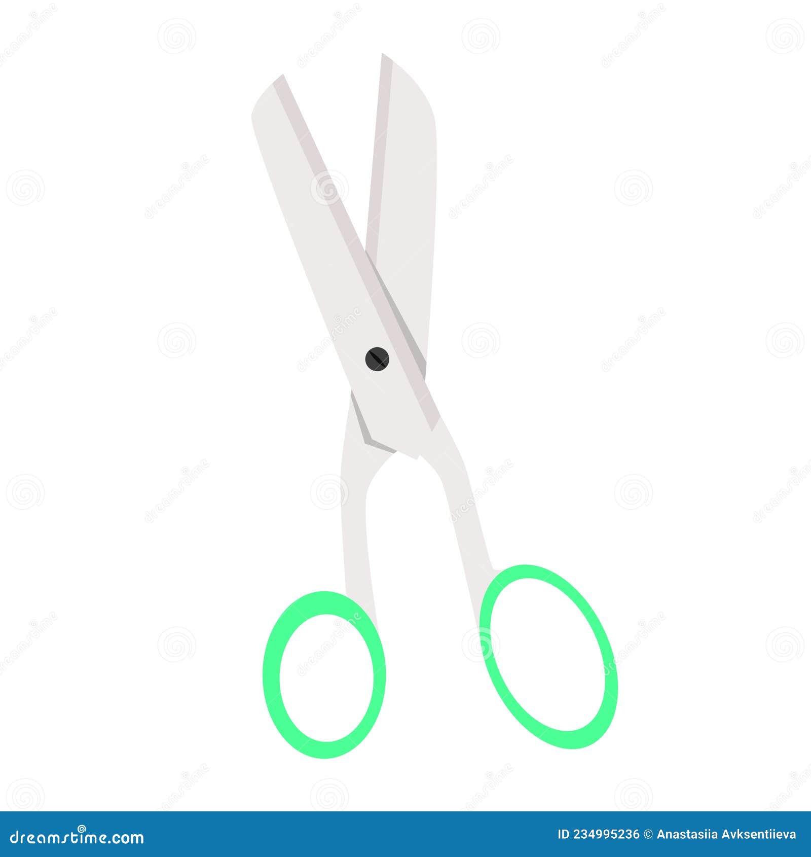 Open Scissor Vector Illustration Isolated On White Background ...