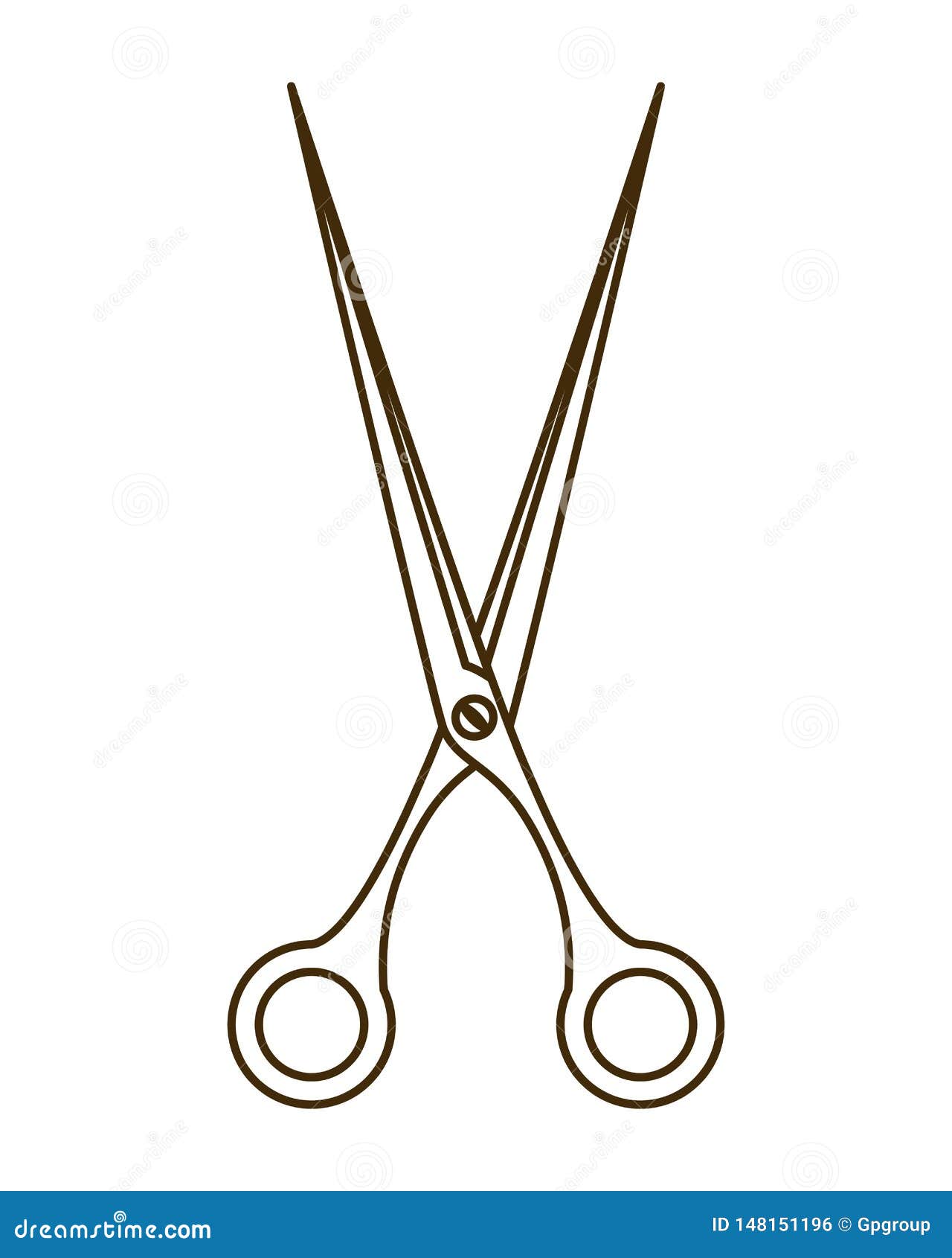 Open Scissor in White Background Icon Stock Vector - Illustration of ...