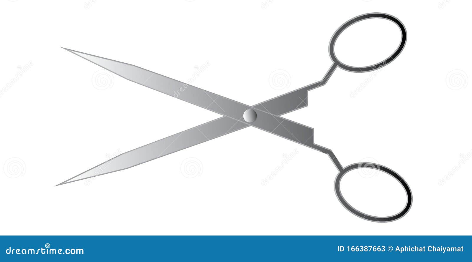 Open Scissor Cut Cartoon Vector Illustration | CartoonDealer.com #263912062