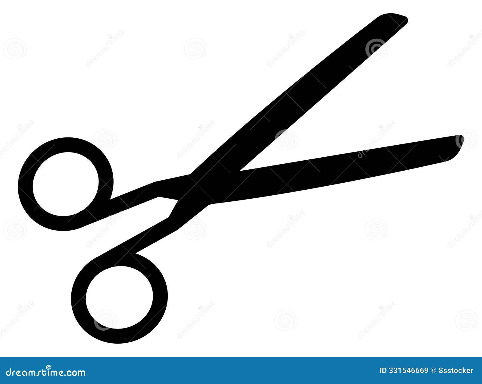 Open Scissors Black Icon. Cutting Tool Symbol Stock Illustration ...