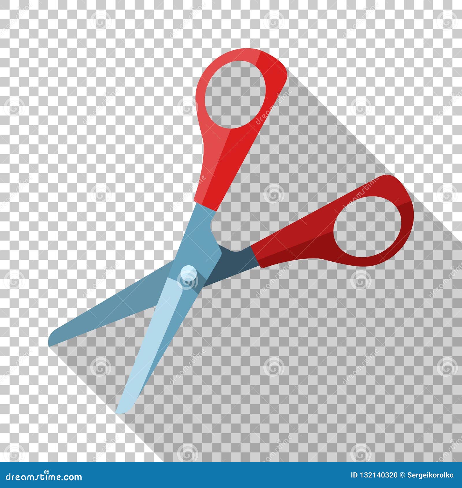 Open Scissors Icon in Flat Style on Transparent Background Stock Vector ...