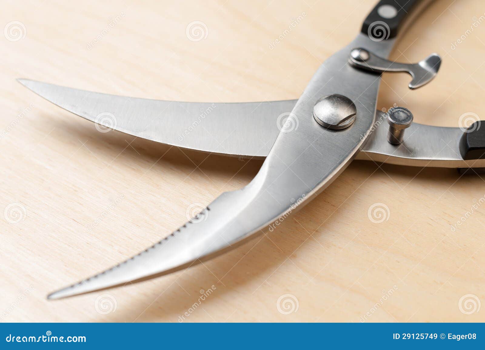 Open Scissors on Table stock image. Image of stainless - 29125749