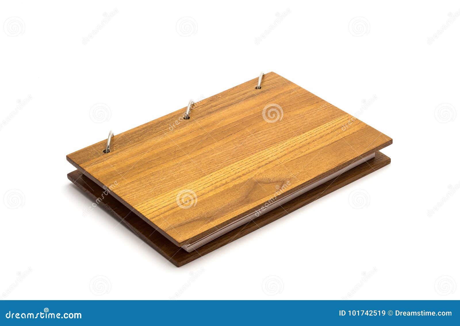 An Open Scrapbook Notebook with a Cover Made of Natural Material Stock ...