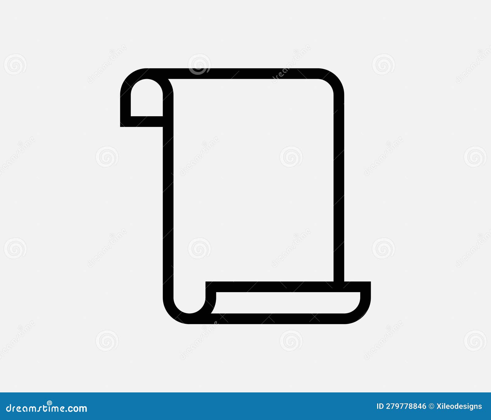 Open Scroll Icon Document Parchment Paper Ancient Papyrus Manuscript ...