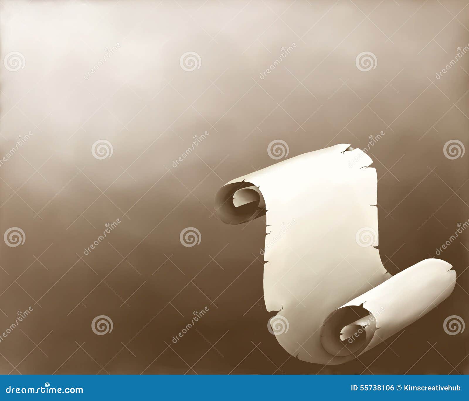 Open Scroll Painterly Style Stock Photo - Image of style, tone: 55738106