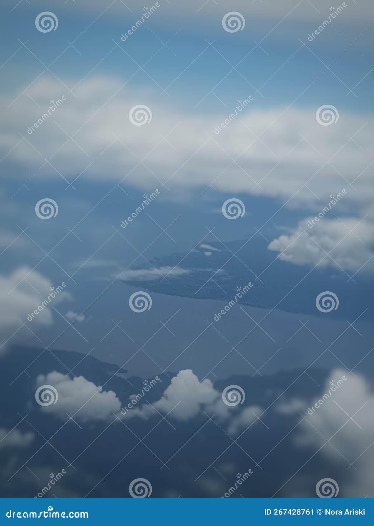 Open Sea Above the Clouds Seen from a Height Stock Image - Image of ...