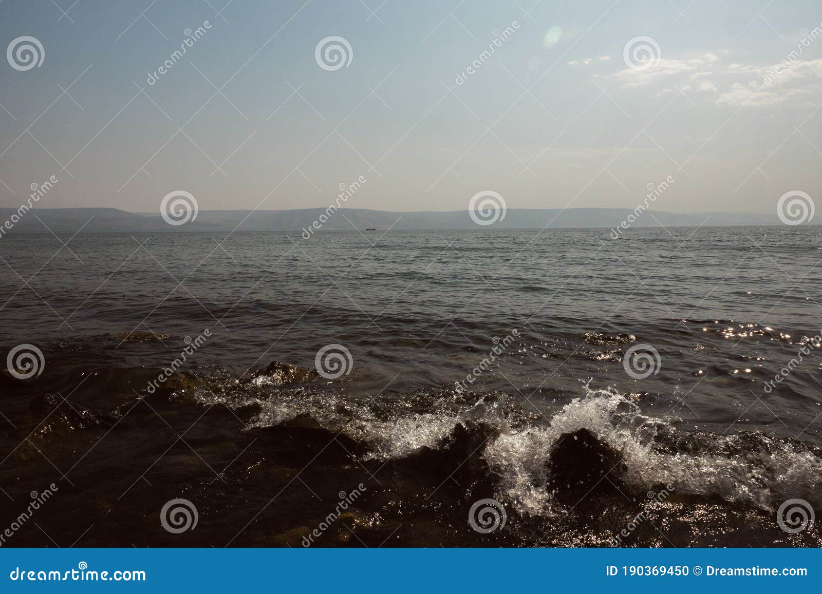 Open Sea with Waves, Galilee Israel Stock Photo - Image of breathtaking ...