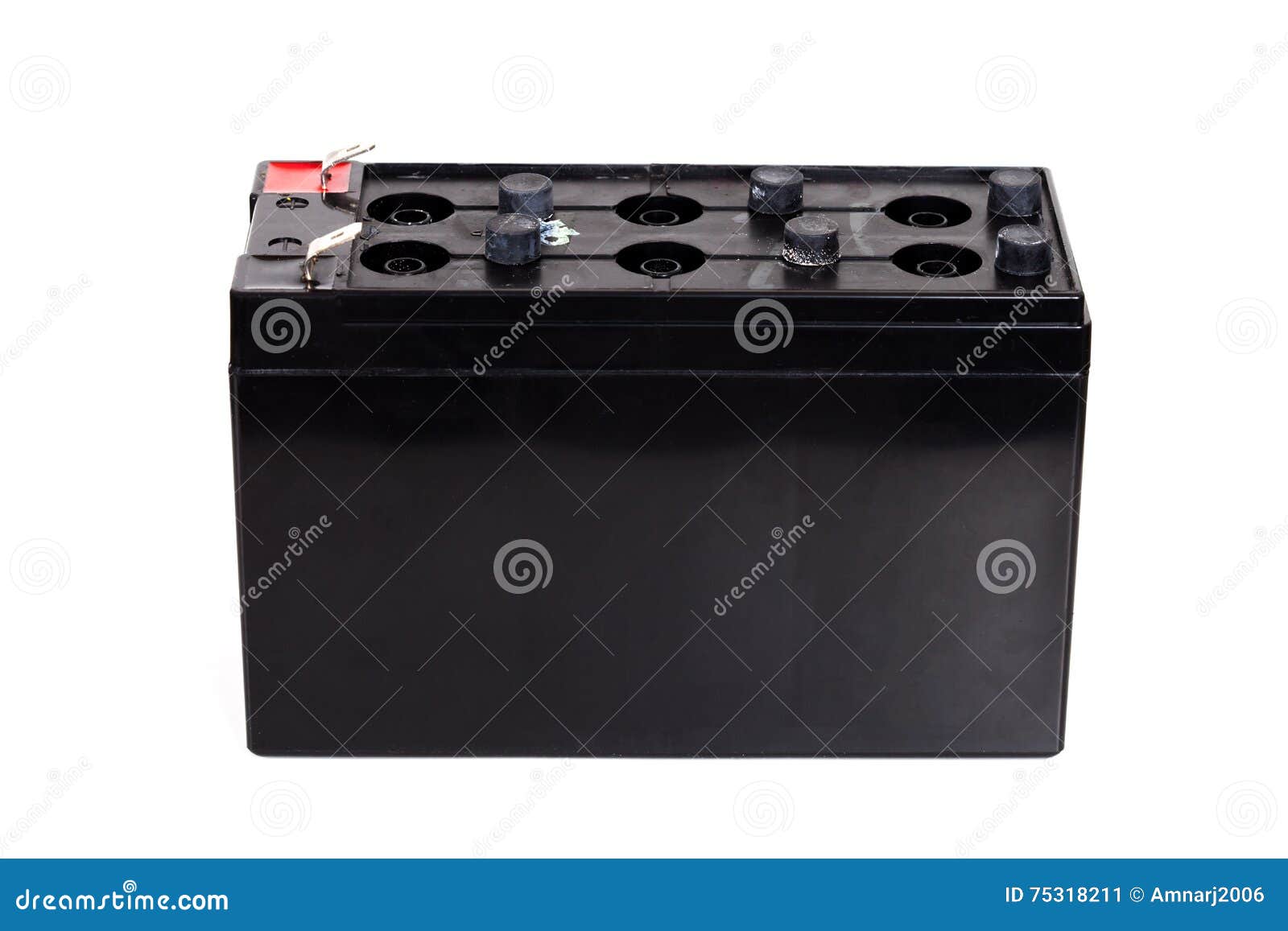 Open Sealed Battery Isolated on White Stock Image - Image of electrical ...