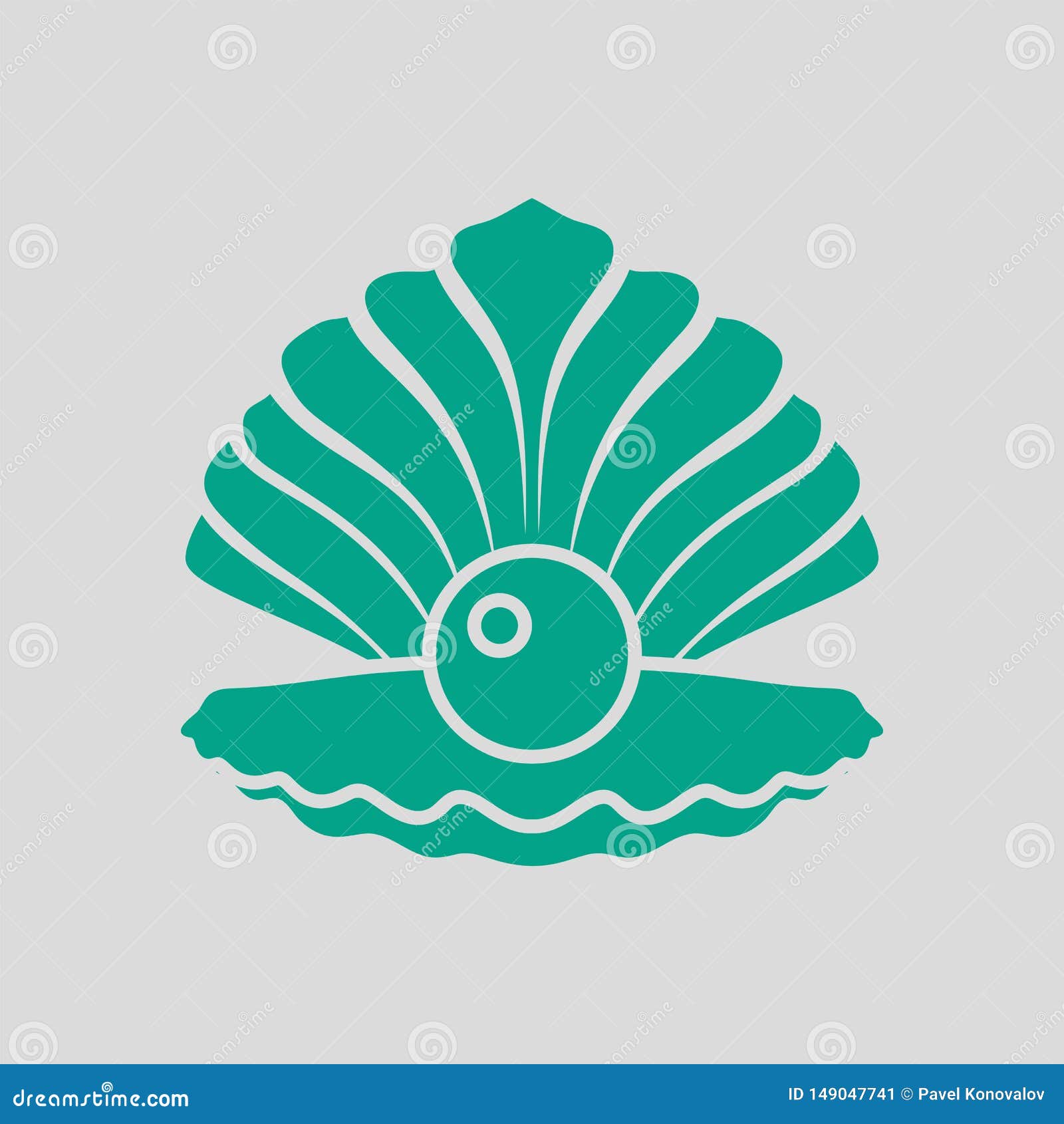 Open Seashell Icon stock vector. Illustration of isolated - 149047741
