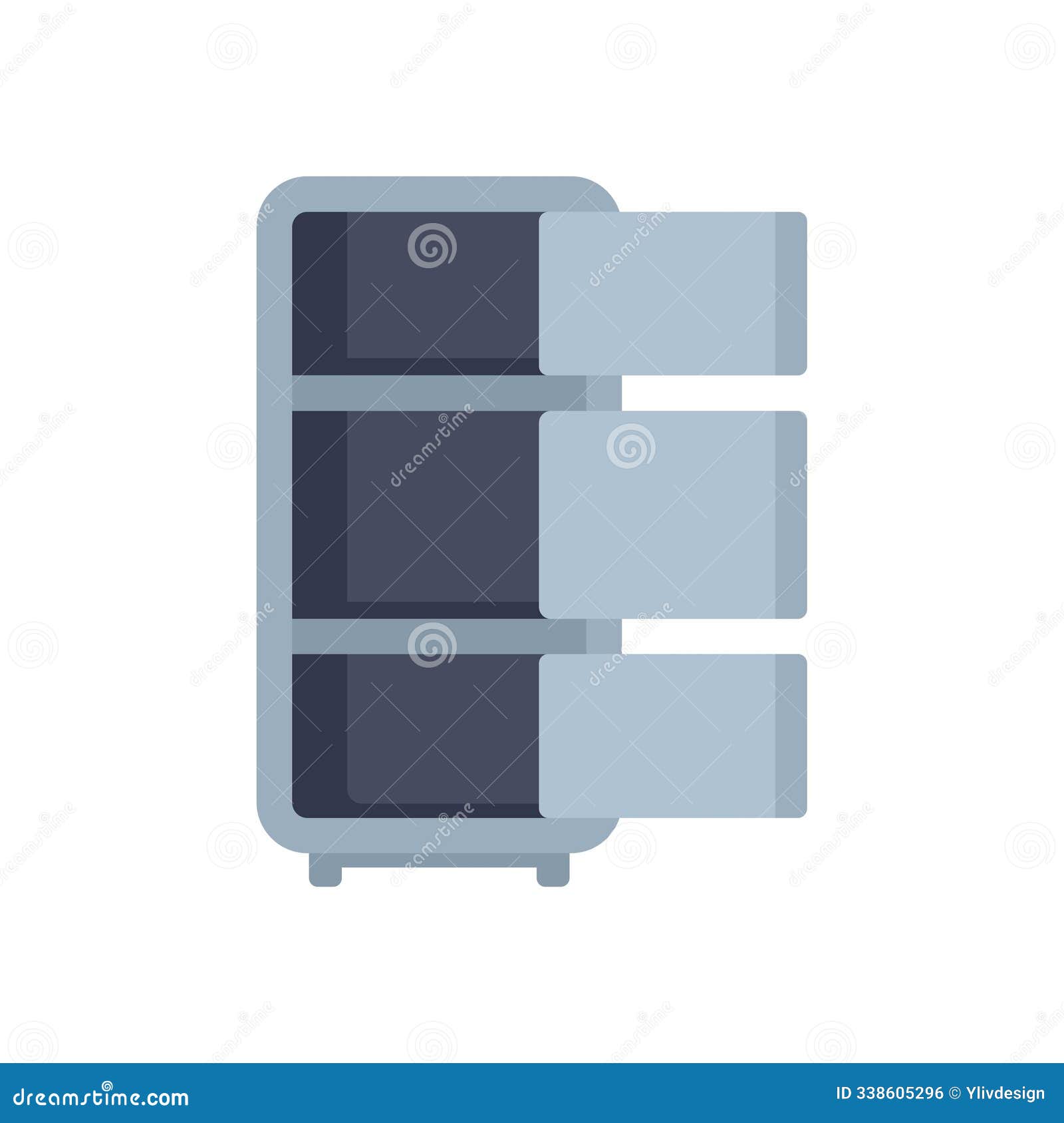 Opened Server Rack is Being Prepared for Maintenance Stock Illustration ...