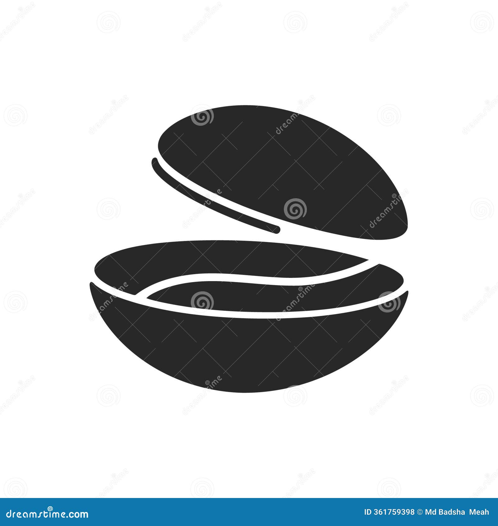 Open Shell Icon stock illustration. Illustration of vector - 361759398