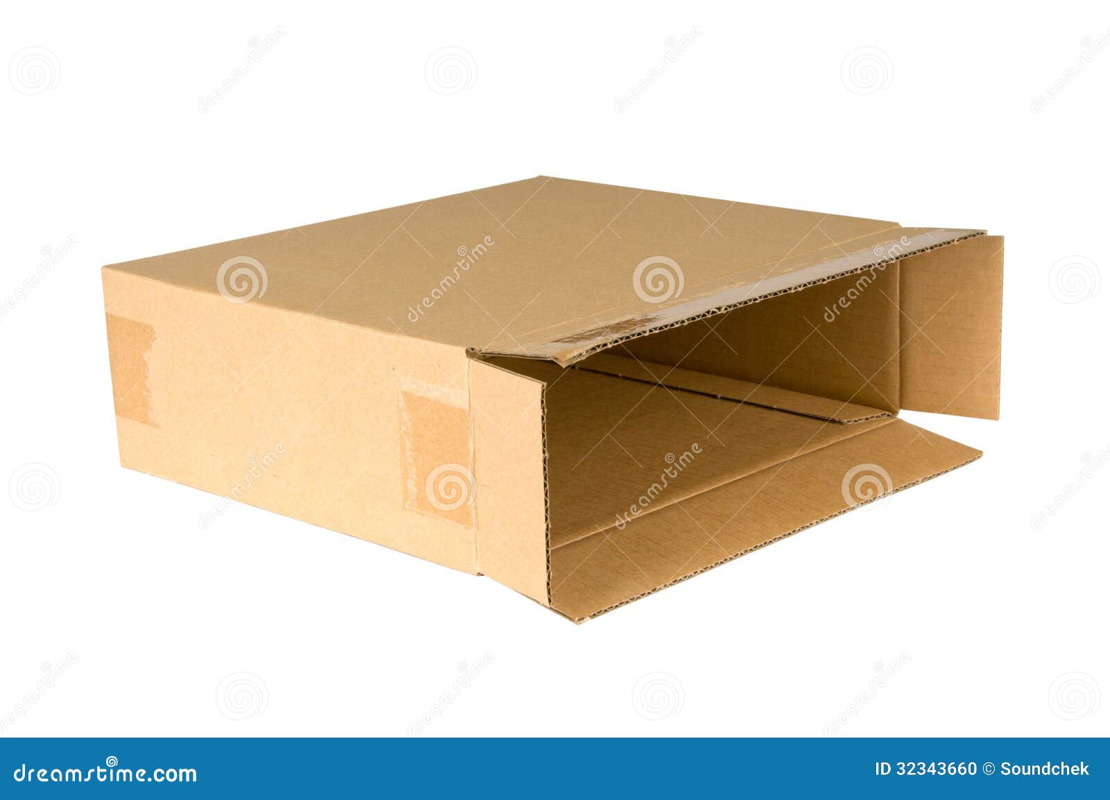 Open Shipping Cardboard Box Isolated Stock Photo - Image of pack, blank ...