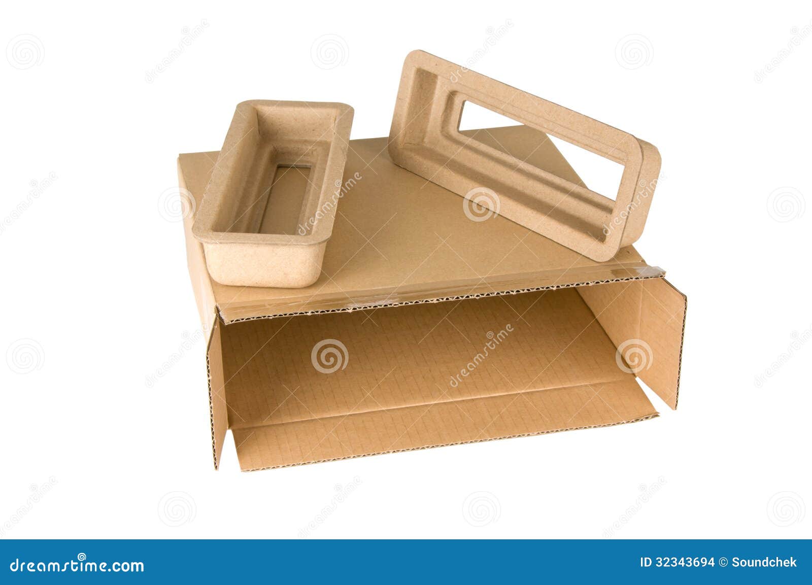 Open Shipping Cardboard Box Isolated Stock Photo - Image of isolated ...