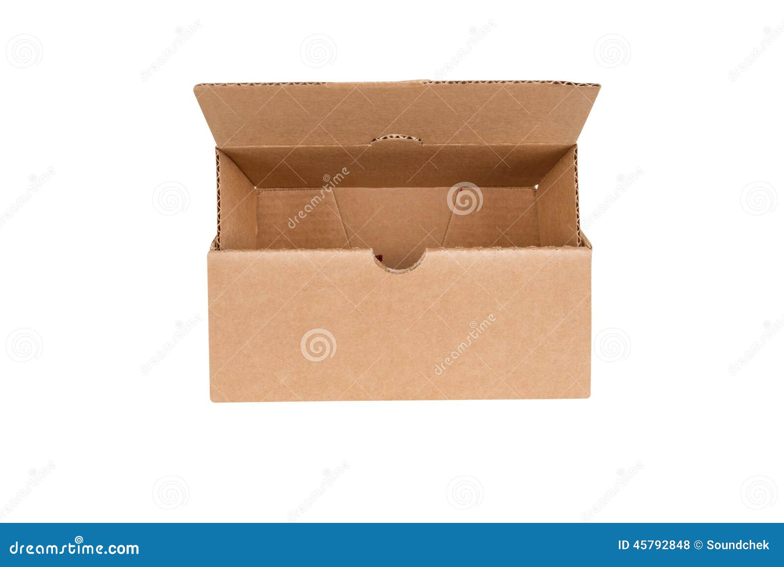 Open Shipping Cardboard Box Isolated Stock Photo - Image of isolated ...