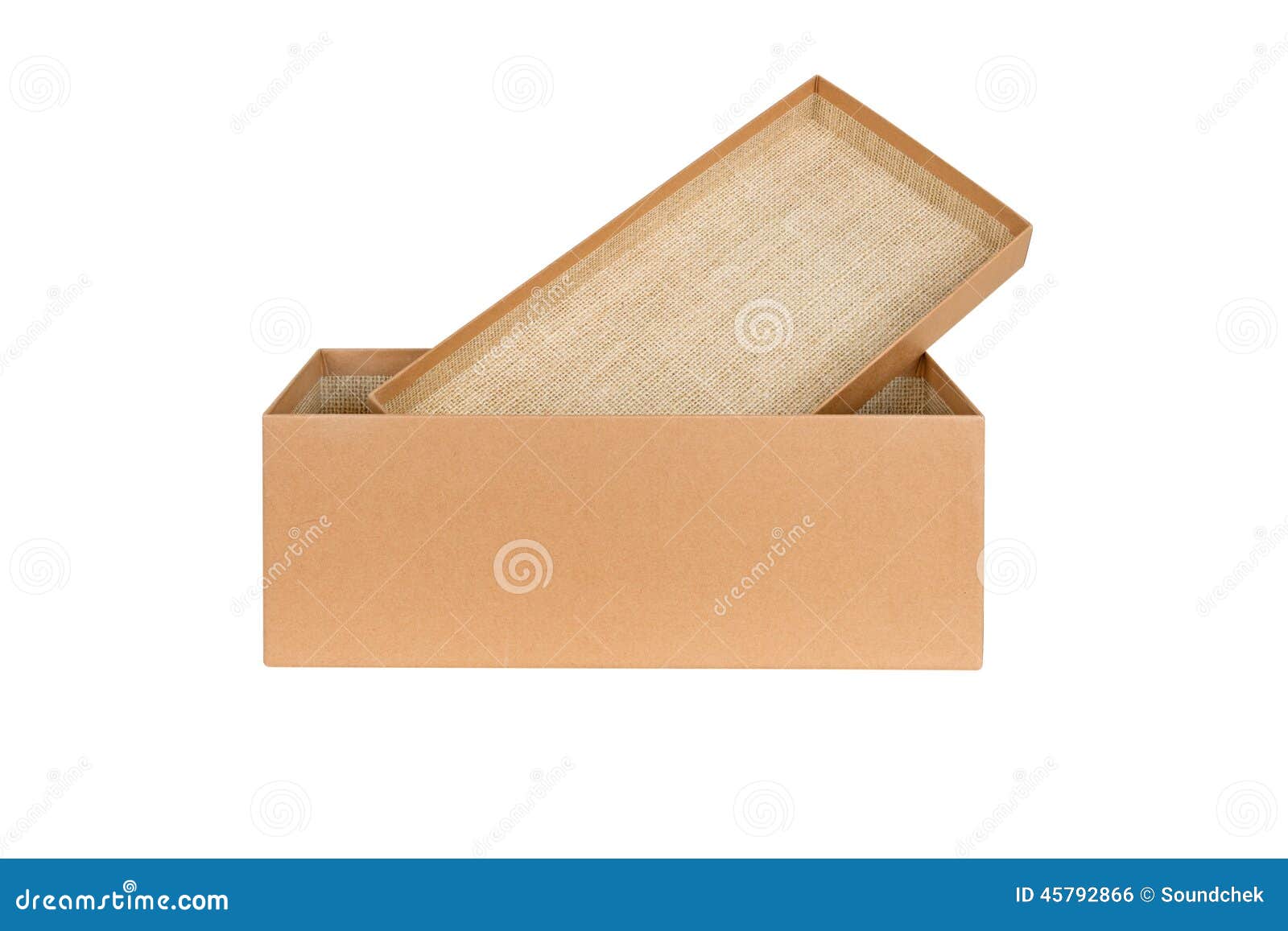 Open Shipping Cardboard Box Isolated Stock Photo - Image of beige ...
