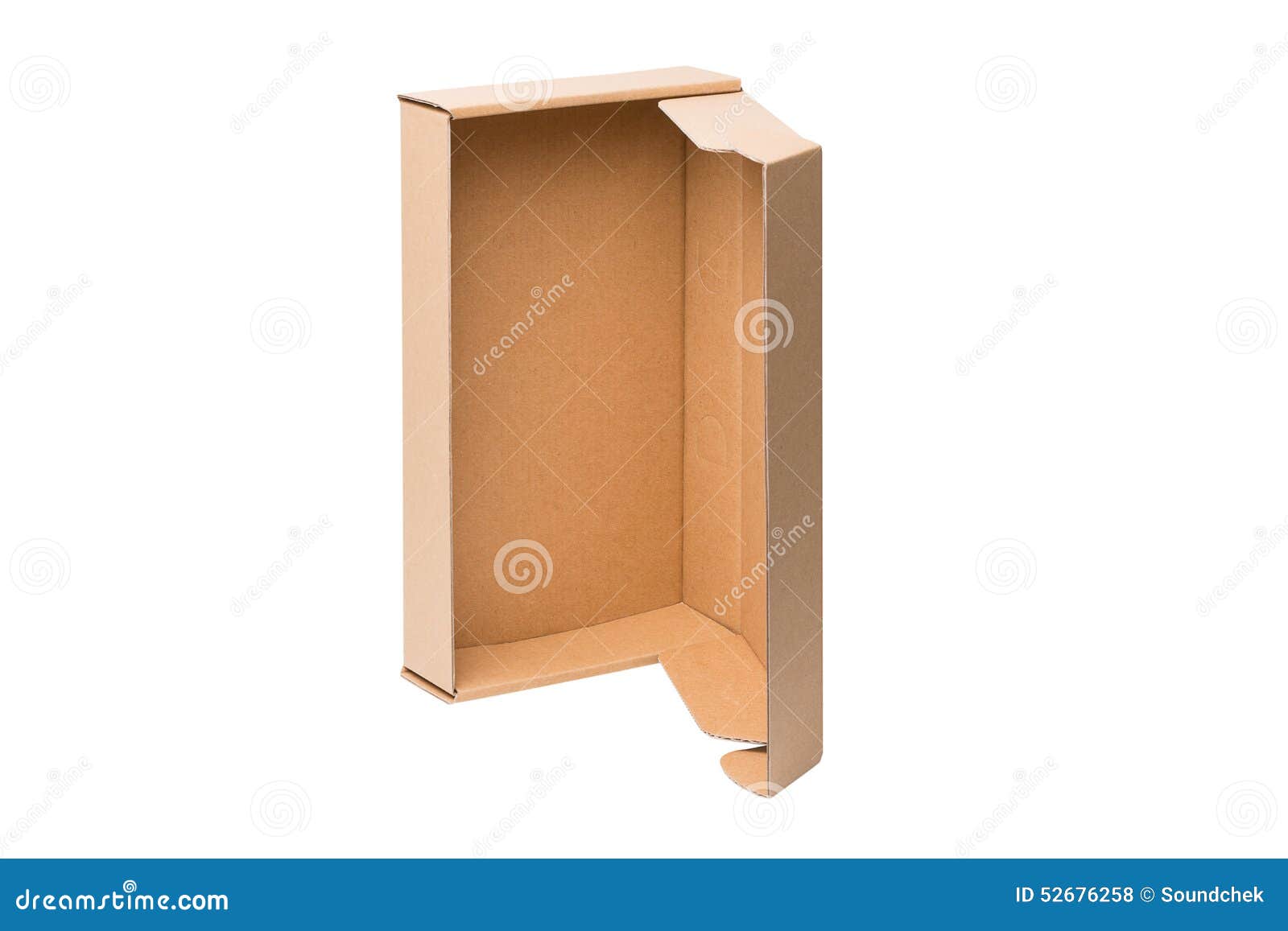 Open Shipping Cardboard Box Isolated Stock Photo - Image of carton ...