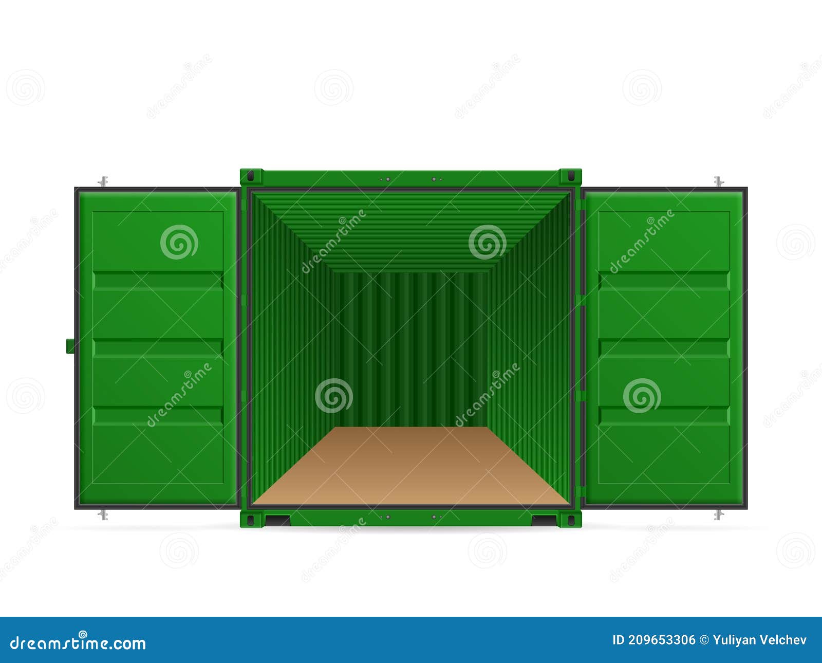 Open Shipping Cargo Container Stock Vector - Illustration of business ...