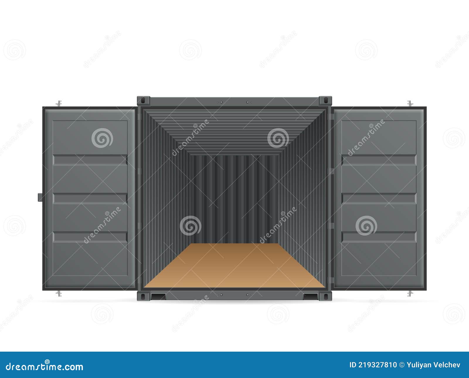 Open Shipping Cargo Container Stock Vector - Illustration of trade ...