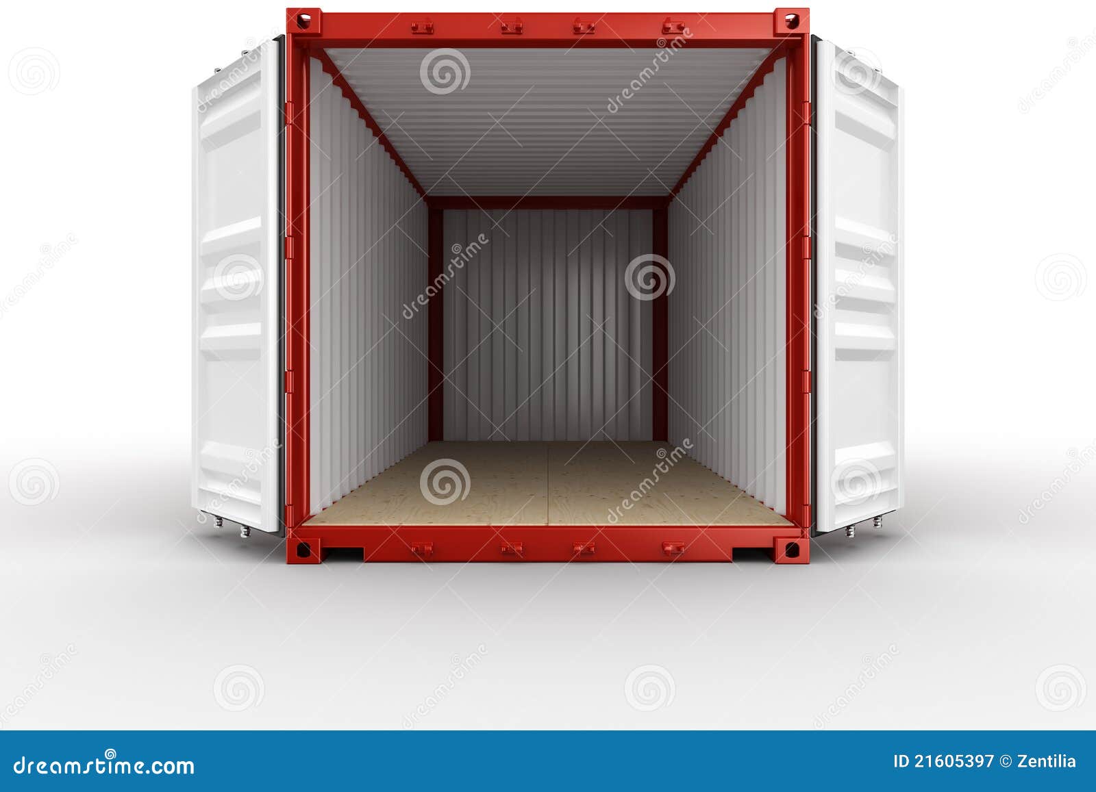 Open Shipping Cargo Container With Wooden Boxes Cartoon Vector ...
