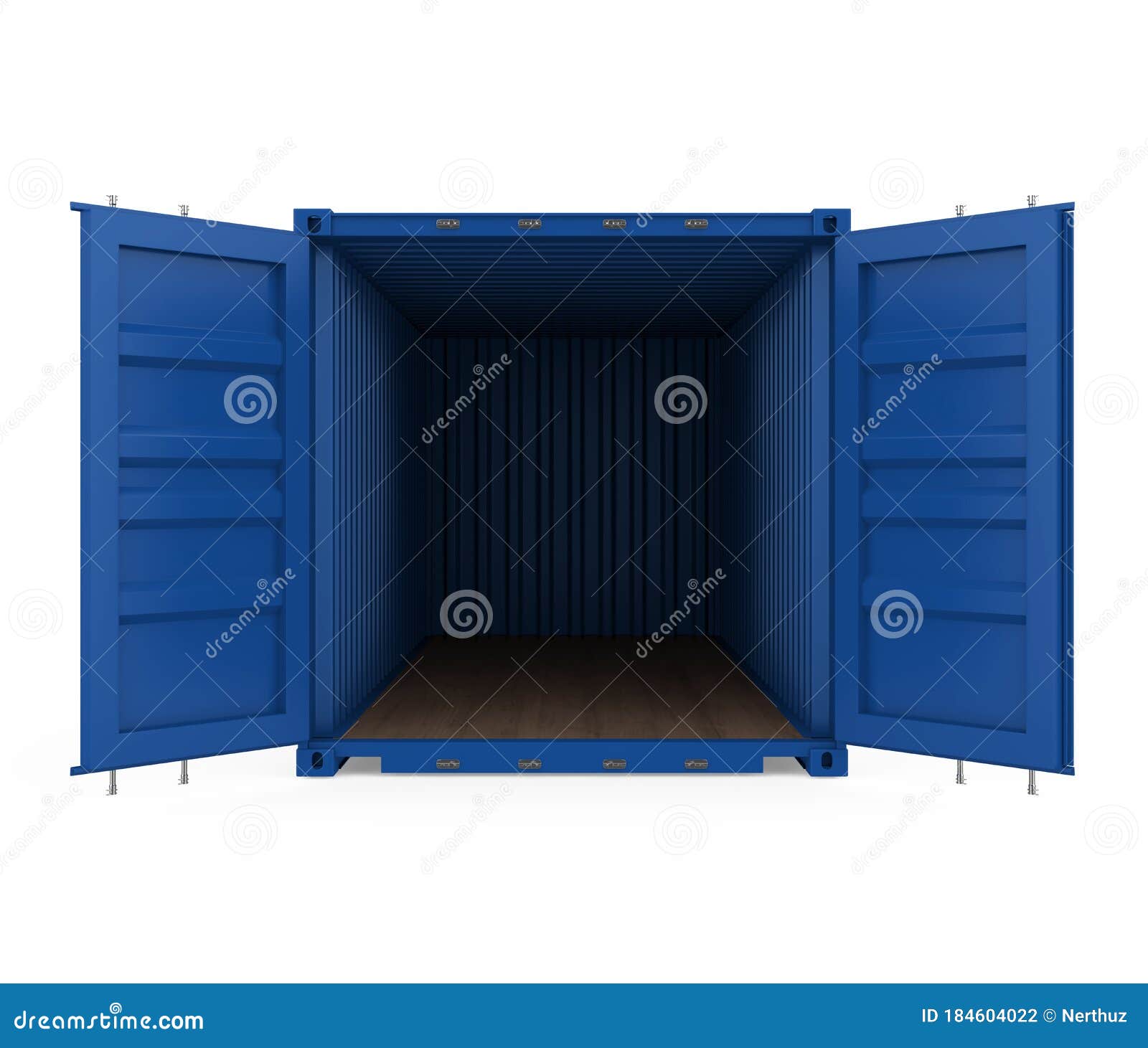 Open Shipping Cargo Container With Wooden Boxes Vector Illustration ...