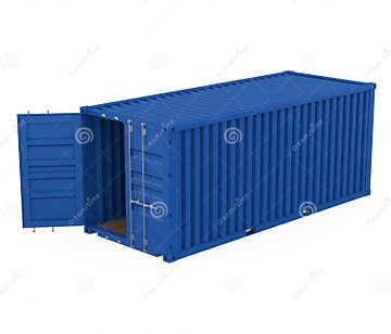Open Shipping Container Isolated Stock Illustration - Illustration of ...