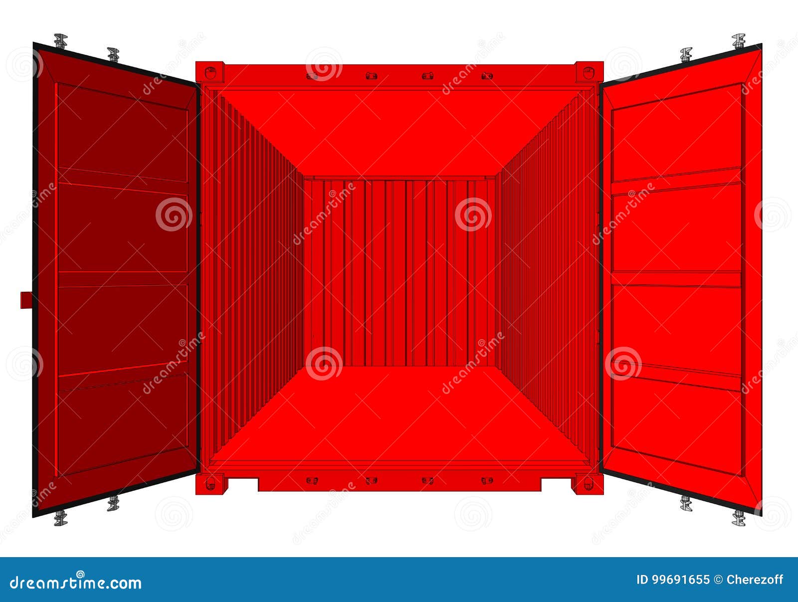 Open Shipping Cargo Container With Boxes Cartoon Vector | CartoonDealer ...