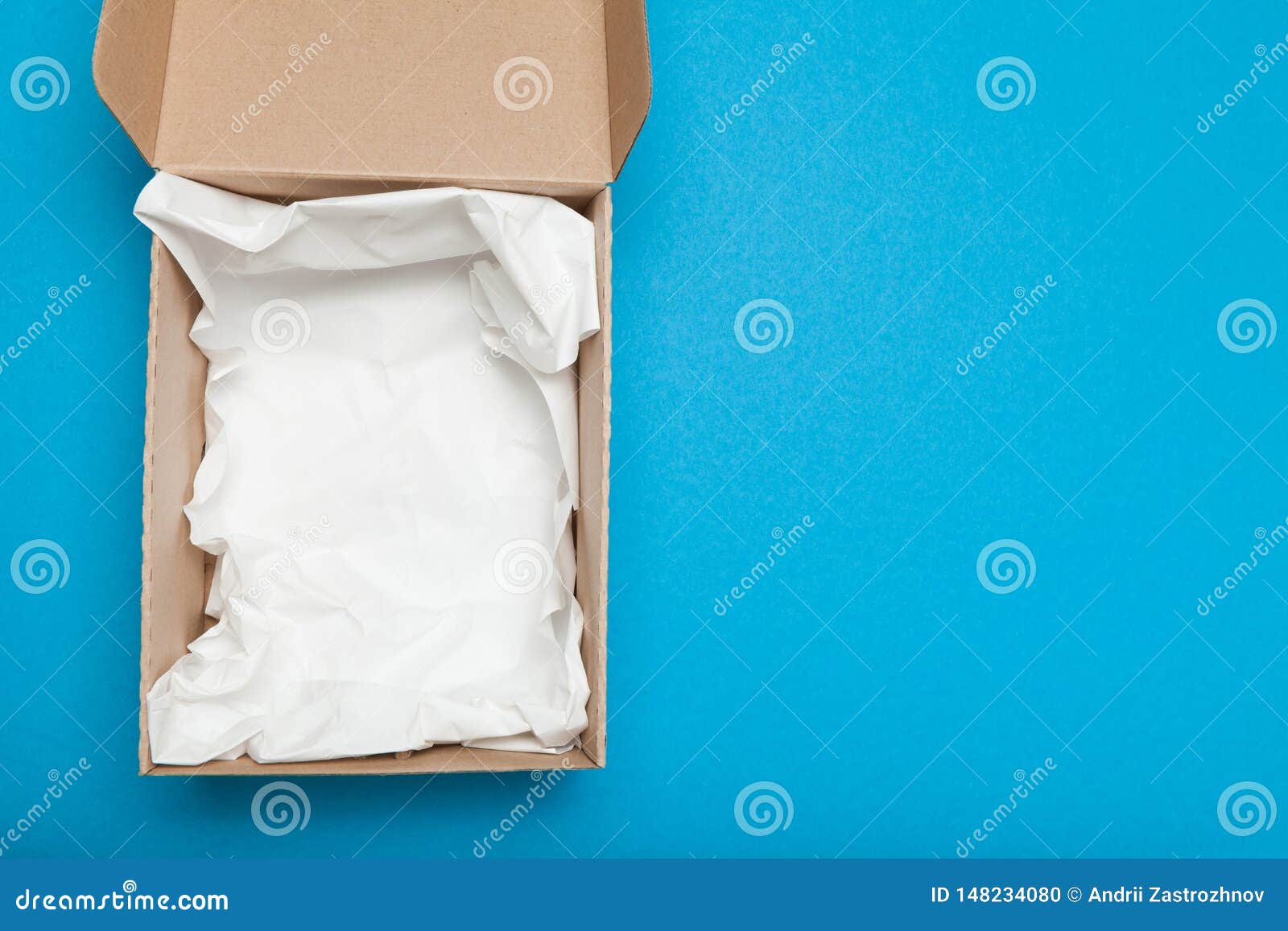 Open Shipping Delivery Box in Hands, Catron Package Stock Photo - Image ...