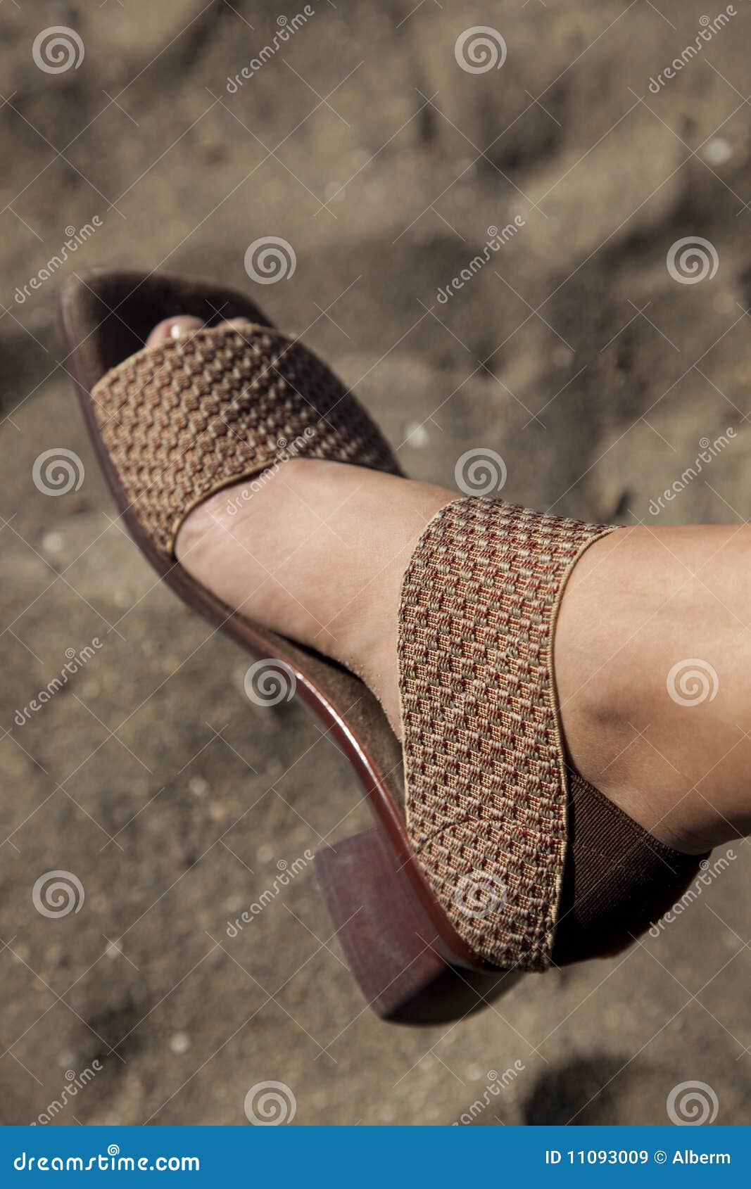 Open shoe at beach stock image. Image of texture, textile - 11093009