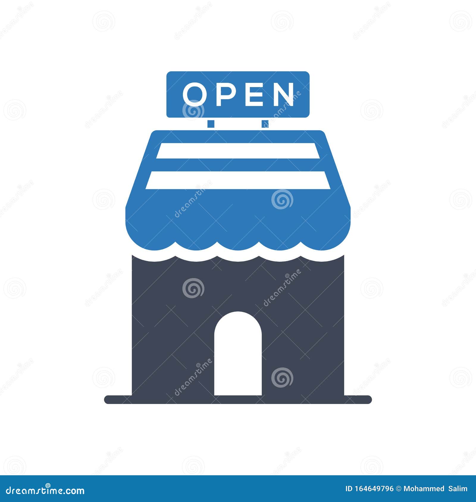 Open Shop Icon. Store, Shopping Stock Vector - Illustration of vector ...
