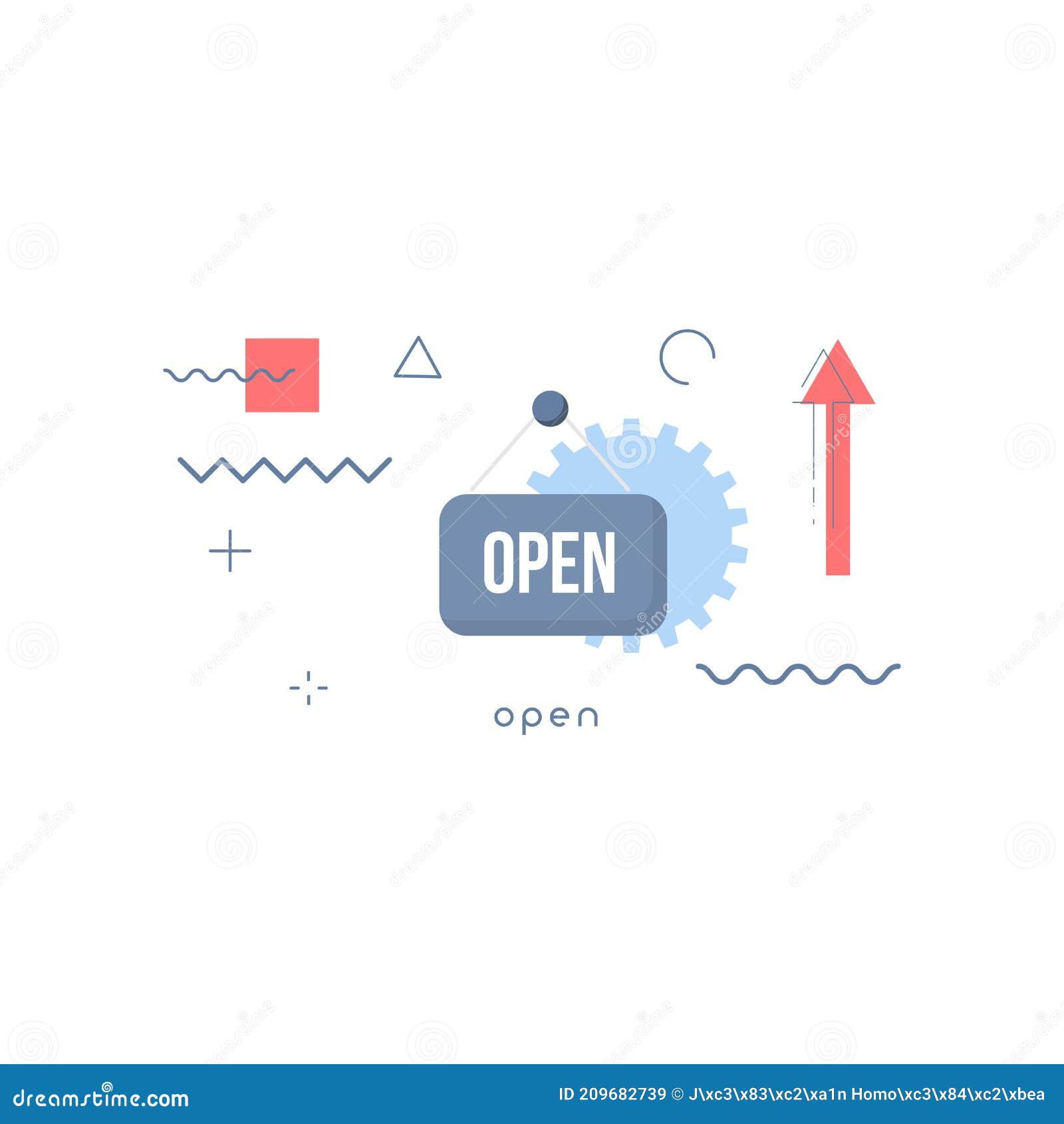 Open Shop Icon Concepts. Vector Illustration Stock Vector ...