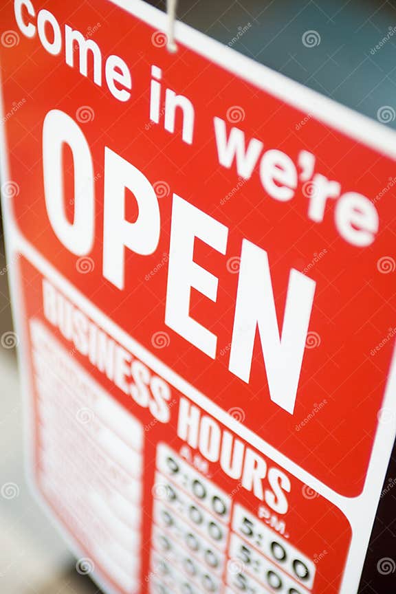 Open Shop Sign stock image. Image of financial, business - 7732051