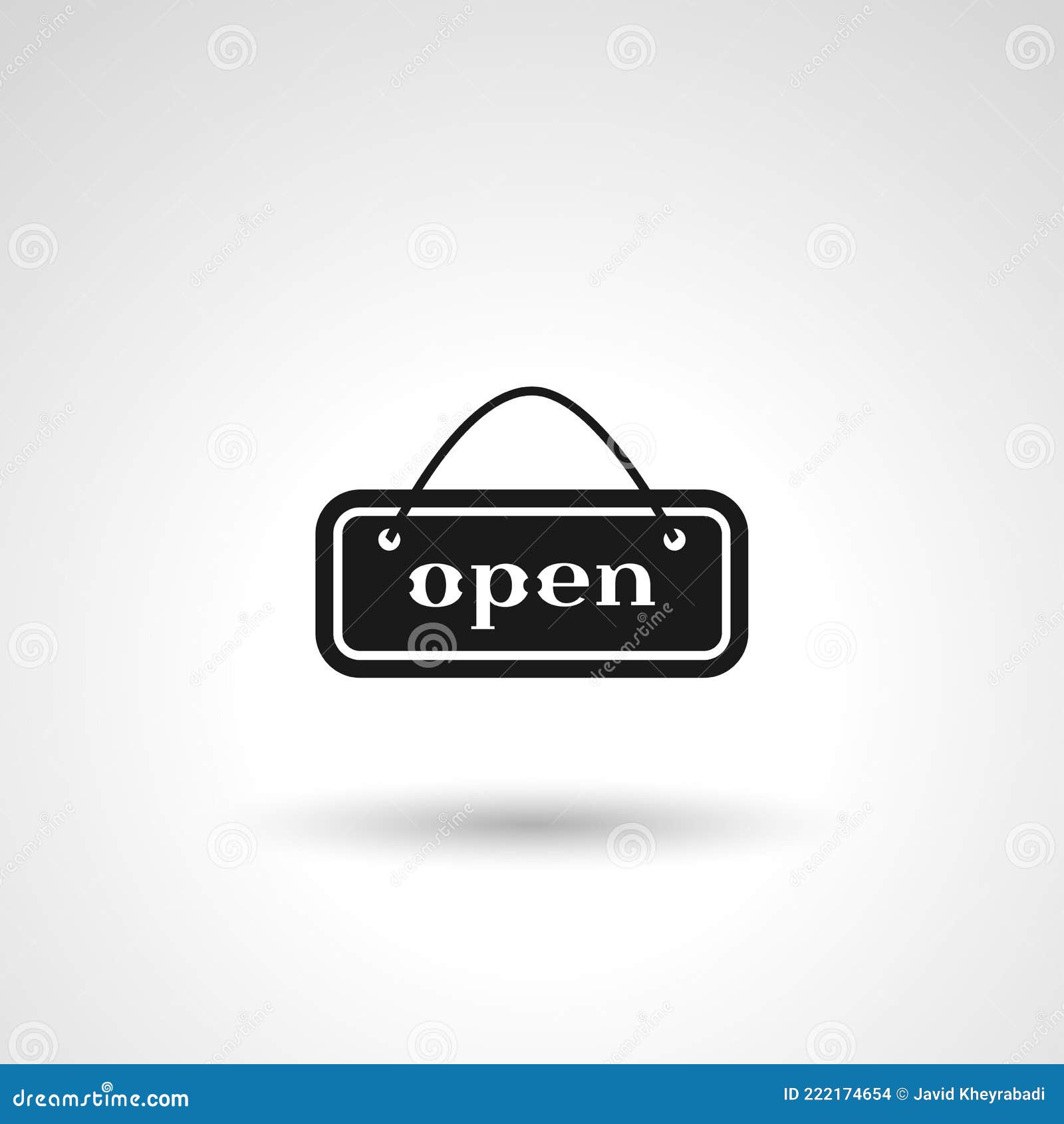 Open Shop Sign. Open Label Sign. Open Isolated Simple Icon Stock ...
