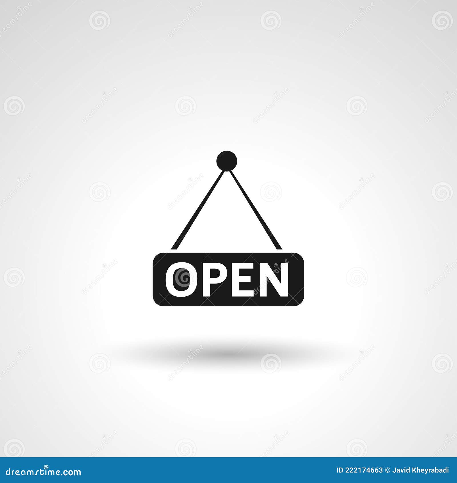 Open Shop Sign. Open Label Sign. Open Isolated Simple Icon Stock Vector ...