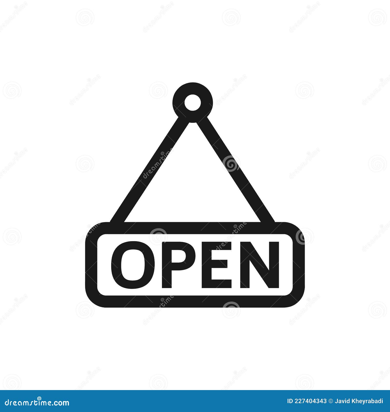 Open Shop Sign. Open Label Sign. Open Isolated Vector Icon Stock Vector ...