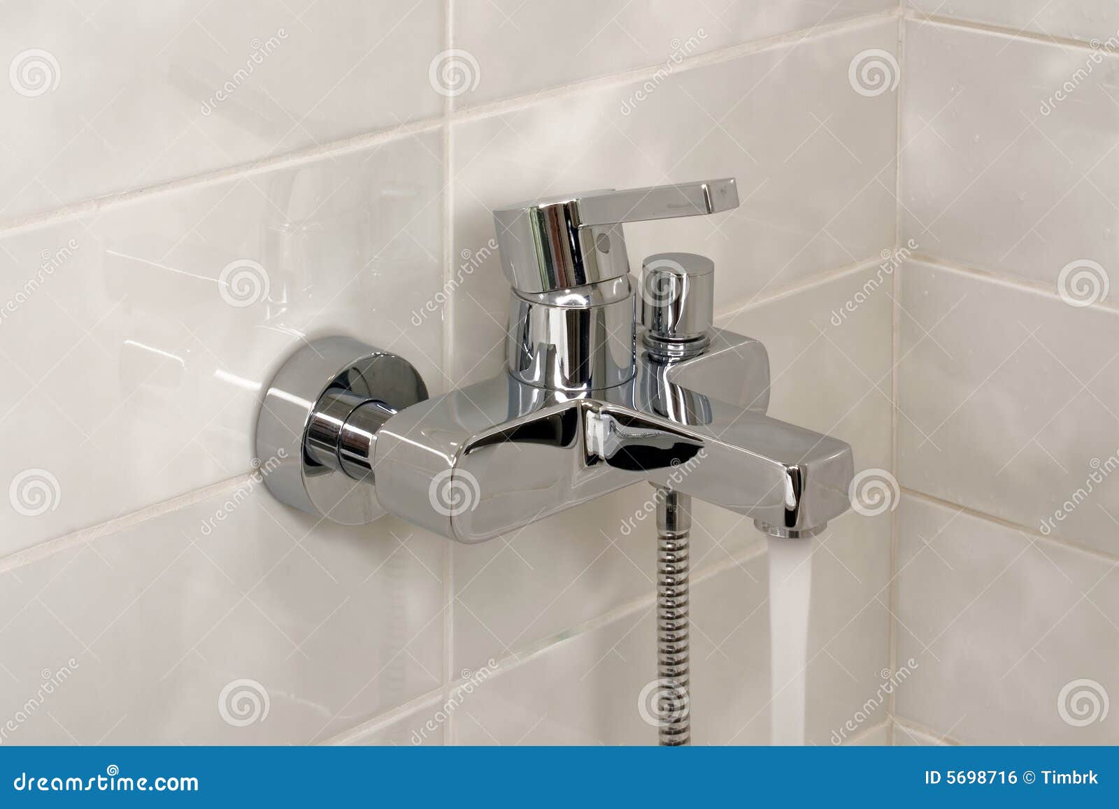 Open shower faucet stock photo. Image of steel, bathtub - 5698716