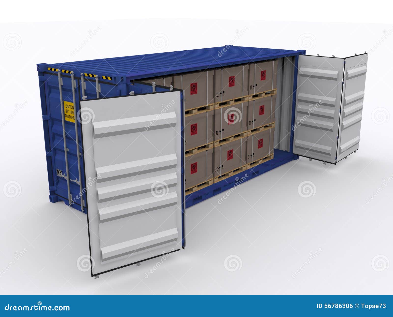Open side container stock illustration. Illustration of open - 56786306