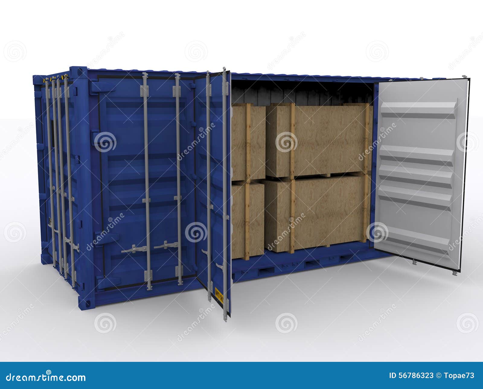 Open side container stock illustration. Illustration of business - 56786323