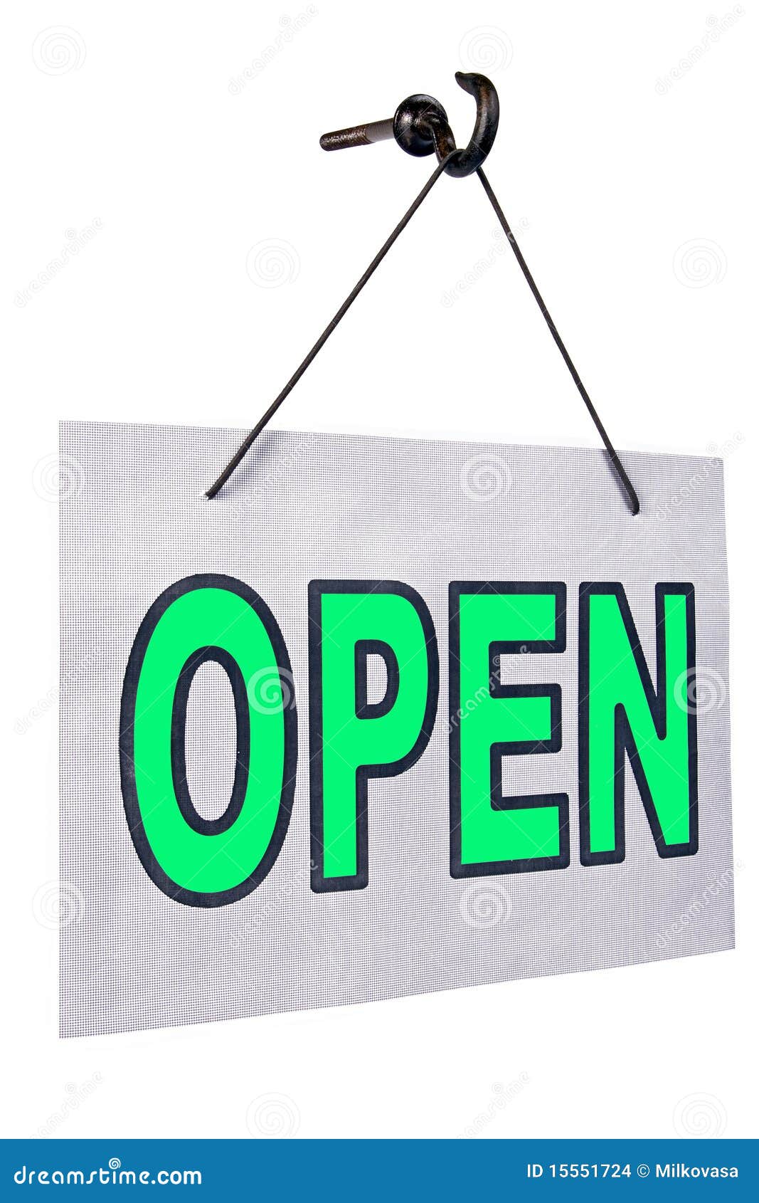 Open sign stock illustration. Illustration of shop, time - 15551724