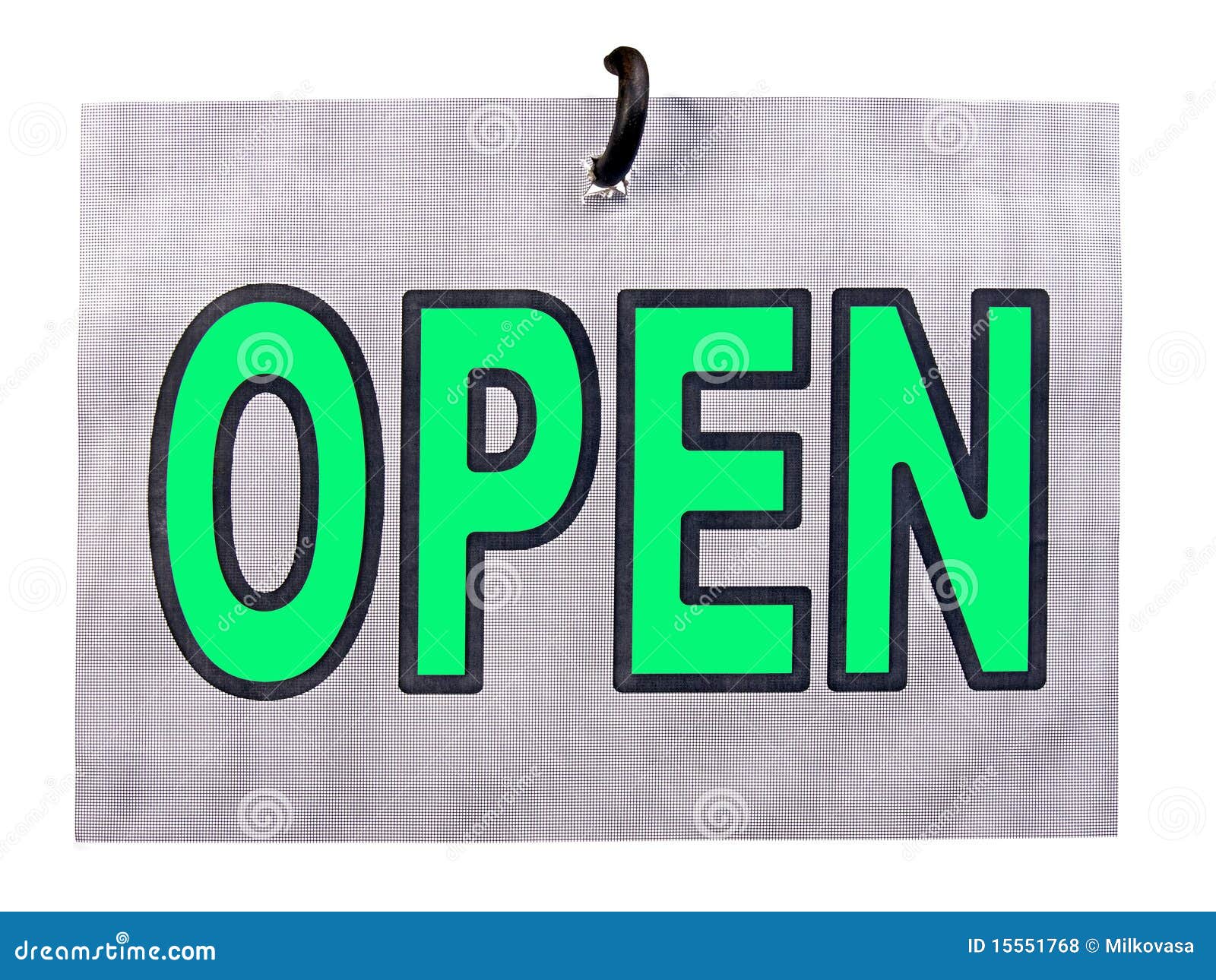 Open sign stock illustration. Illustration of green, symbol - 15551768