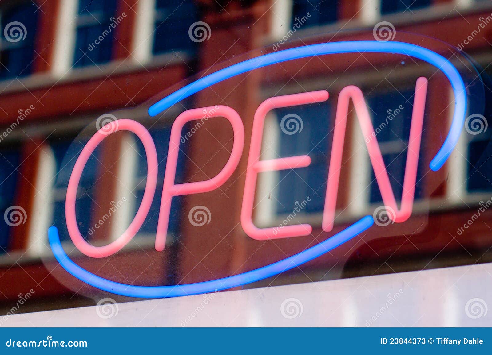 Open sign stock image. Image of neon, oval, business - 23844373