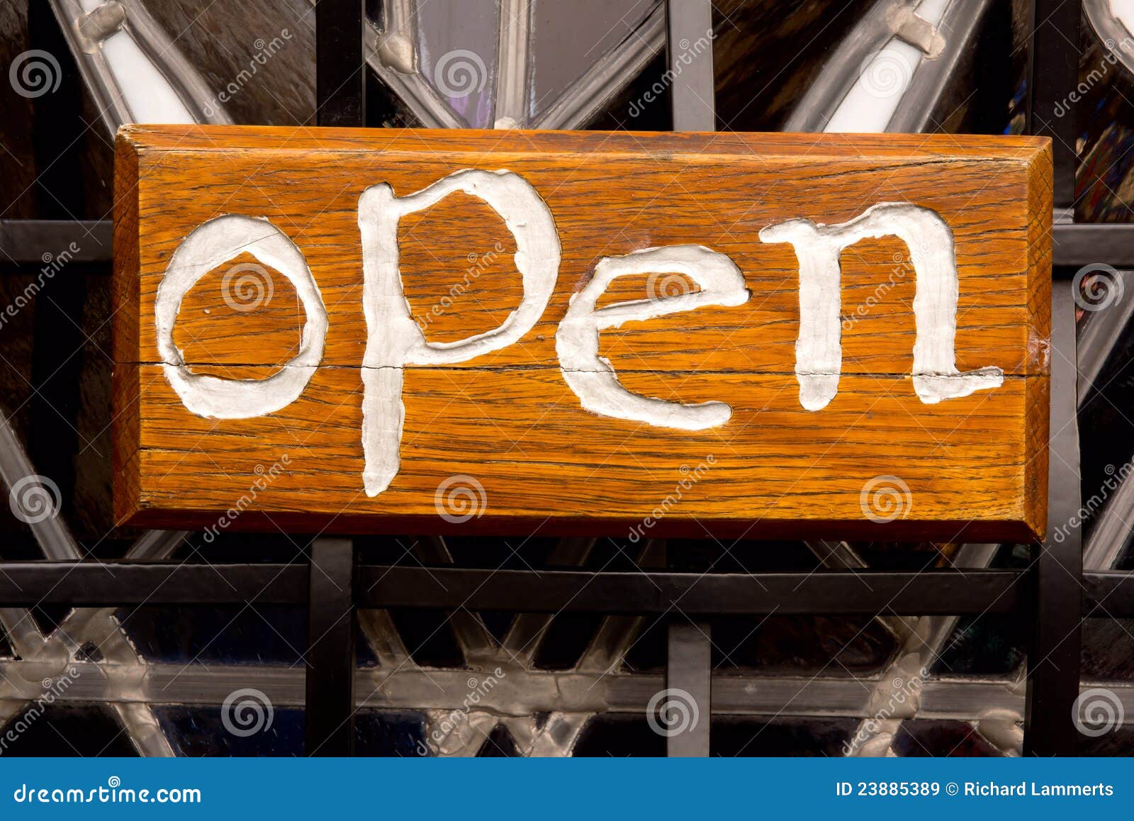 Open sign stock image. Image of signboard, sign, fence - 23885389