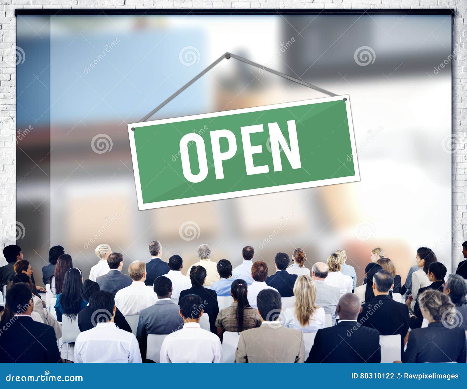 Open Sign Banner Welcome Notice Concept Stock Photo - Image of hours ...