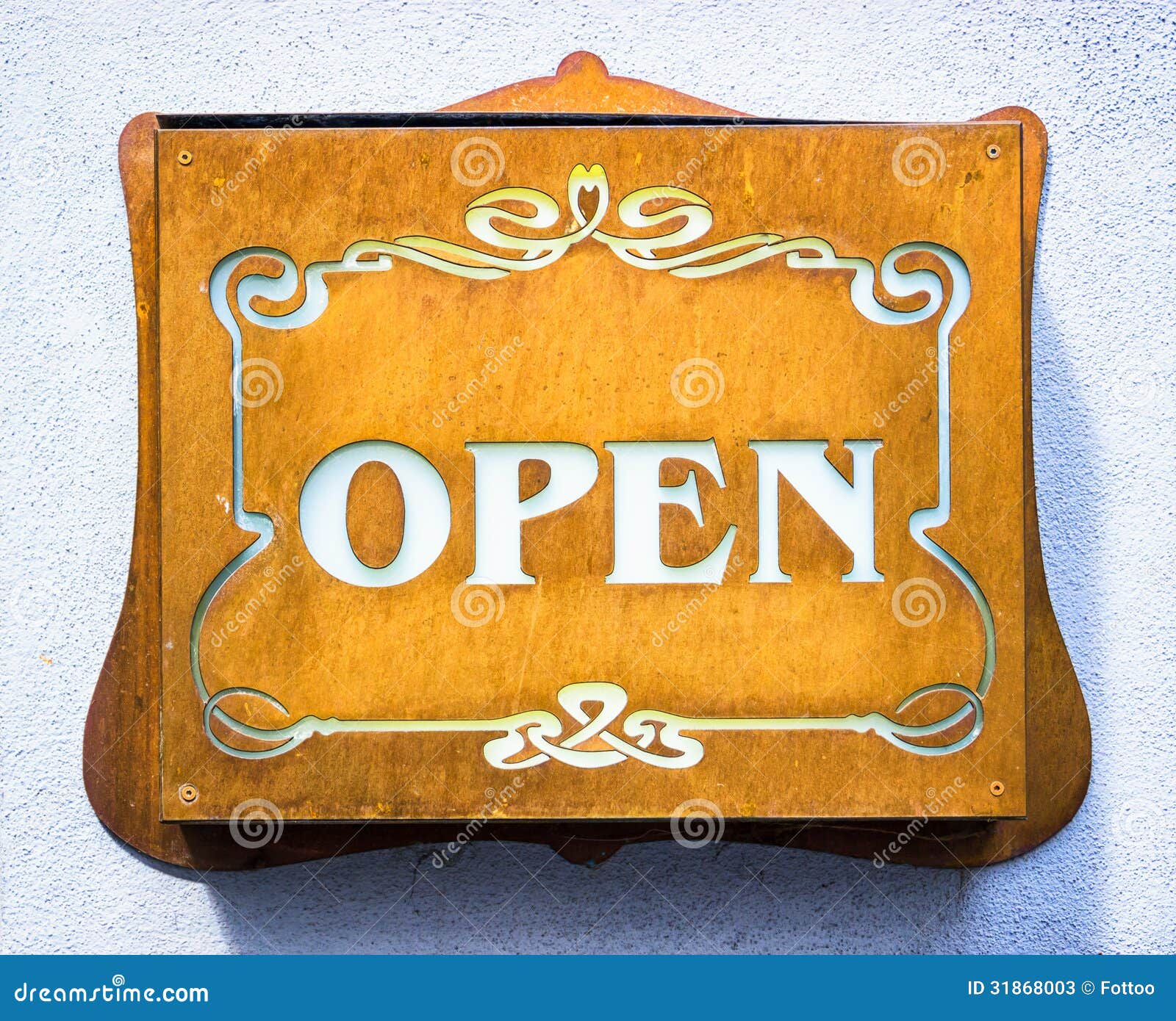 Open sign stock image. Image of artdeco, information - 31868003
