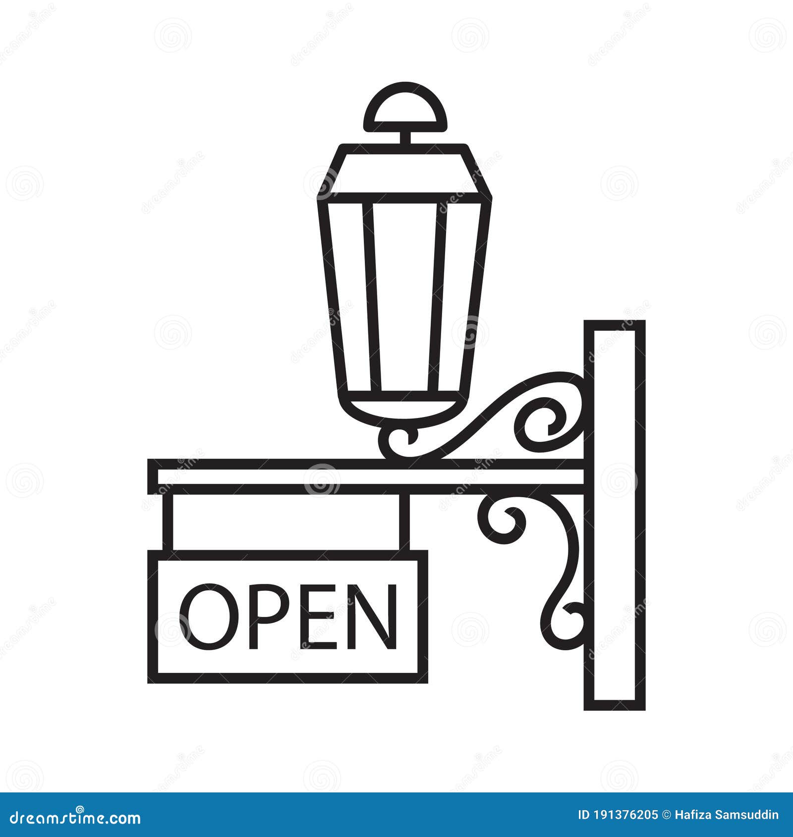 Open Sign Board. Vector Illustration Decorative Design Stock Vector ...